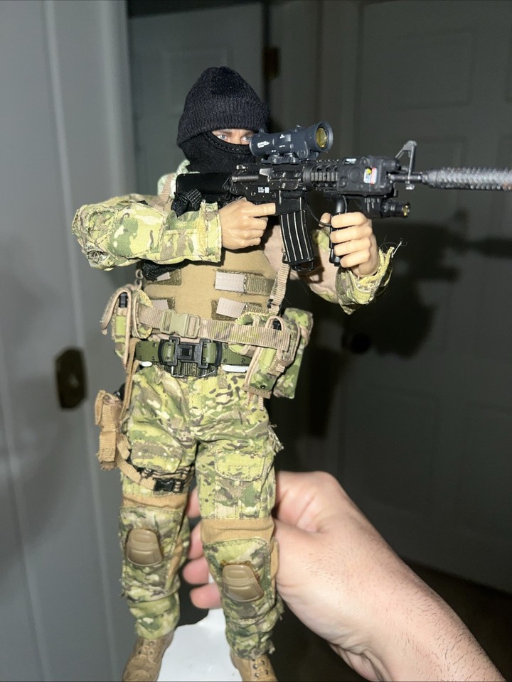 Custom 1/6 Action Figure 12” Military Kitbash With Stand Hot Toys | eBay