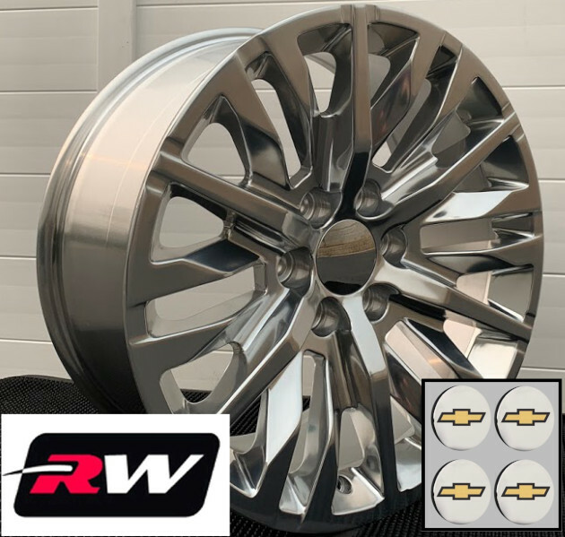 22 x9" inch Chevy Avalanche Replica Rims Wheels Polished Premier Denali ...