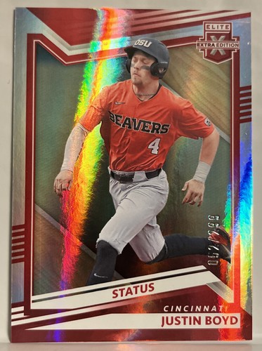 Justin Boyd 2022 Elite Extra Edition Red Status Card #73 Cincinnati ...