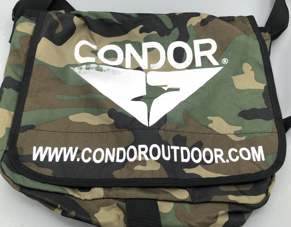 Condor Tactical Messenger Bag Woodland Camo Laptop Pack | eBay