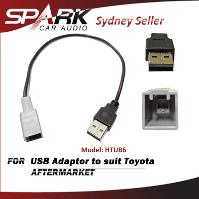 USB Adapter Adaptor Retain OEM Port For Toyota Hilux RAV4 Prius C Rukus ...