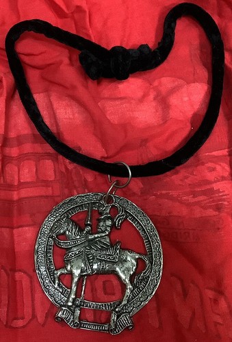 Vintage LARGE Medieval Knight On A Horse Pendant | eBay