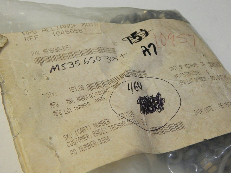 (10) MS35650-305T MILITARY HARDWARE HEX NUT 10-32 FINE THREAD - LOT OF ...