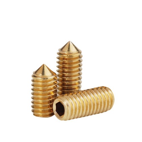 M3-M6 Metric Solid Brass Grub Screws Allen Hex Socket Set Screws with ...