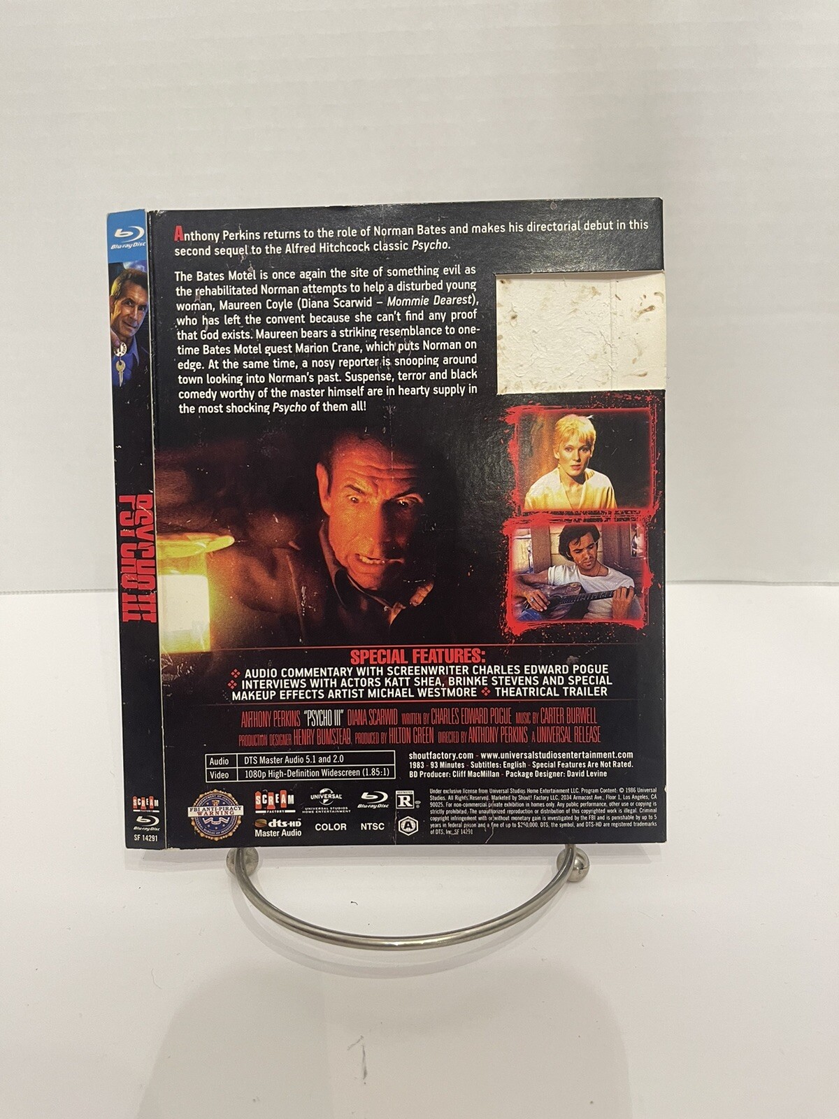 Psycho 3 Blu-ray Slipcover ONLY!!! No Discs Or Case!! Read Description ...