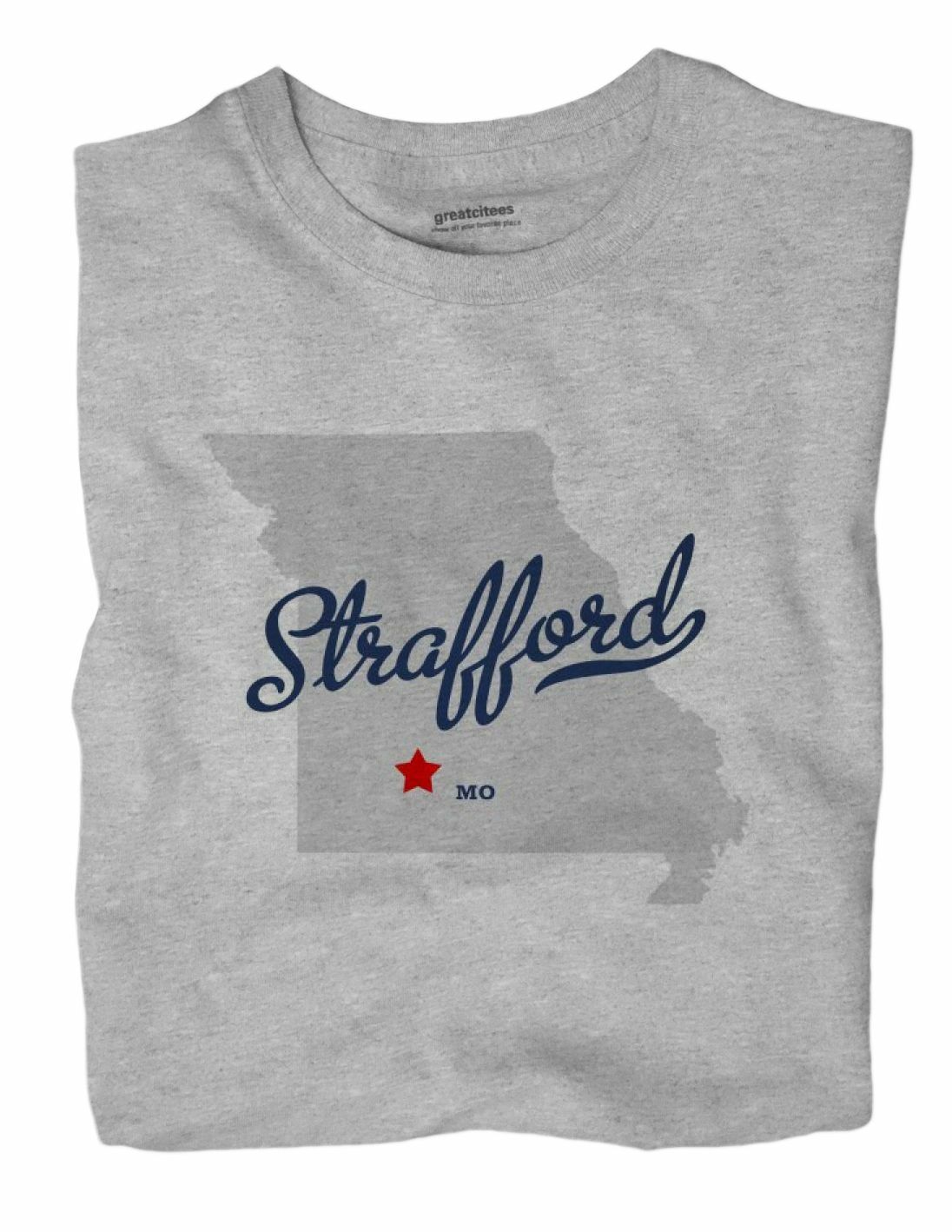 Strafford Missouri MO T-Shirt MAP | eBay