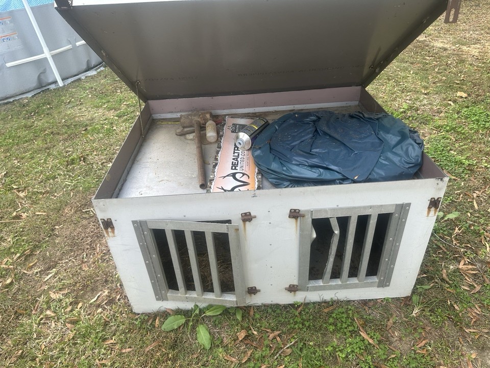 Aluminum Lightweight Hunting Gun Dog Crate Portable Truck Box Carrier ...