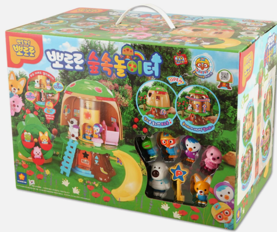 Pororo Forest Playground Toy Set Tree House Playing With 6 Friends ...