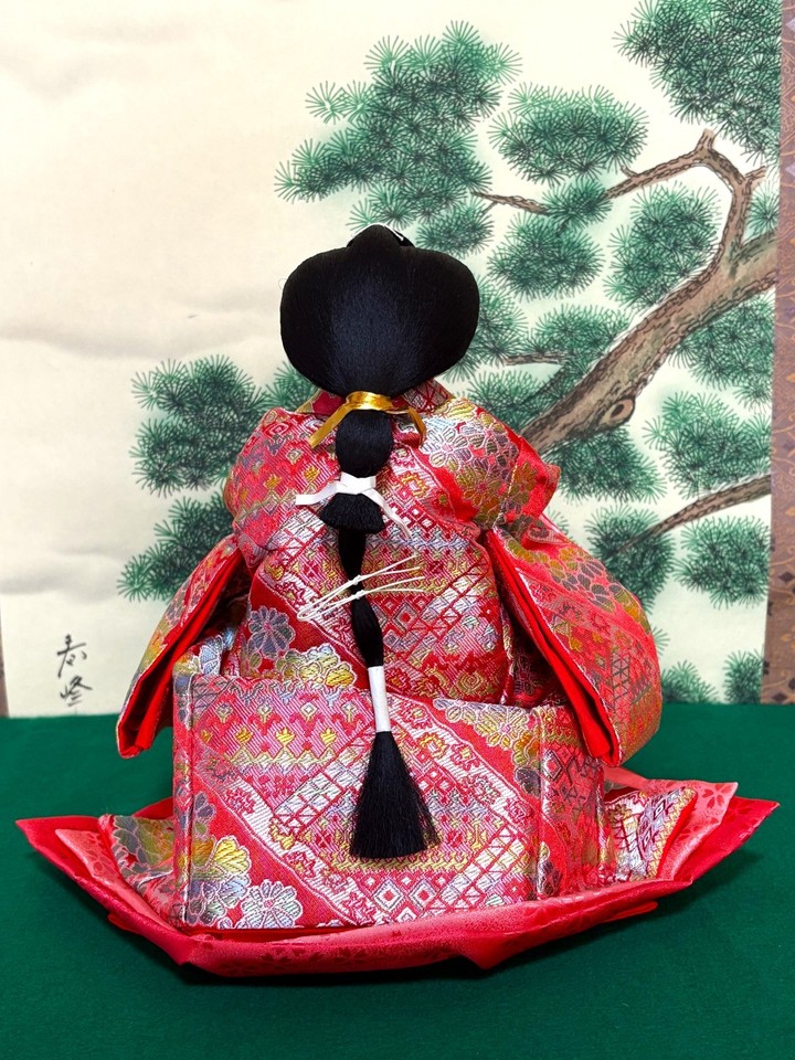Beautiful Japanese hina dolls. Rainbow-colored floral kimono. 25cm | eBay