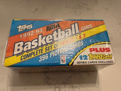Topps NBA '92-'93 Basketball Series 1 & 2 Box Set + 12 Gold Cards ...
