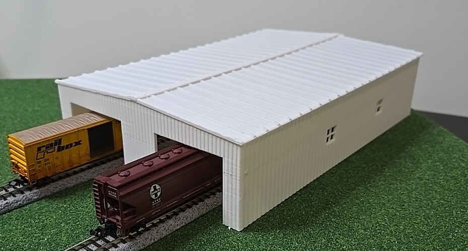 N Scale 1/160 3d Printed MEGA Warehouse Building 2 Pull Thru Doors For ...