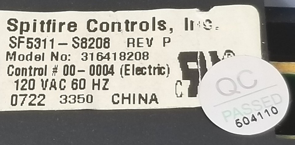 Genuine OEM Kenmore Range Control 316418208 ⭐️1-YR Guarantee Same Day ...
