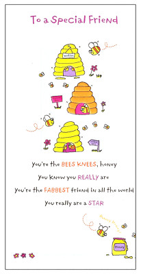 Birthday Card Special Friend Bees Knees Honey Beehive Beekeeper Unisex ...