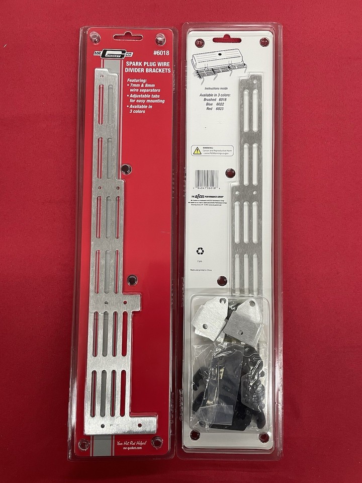 Mr. Gasket 6018 Universal Spark Plug Wire Divider Bracket Set - Brushed ...