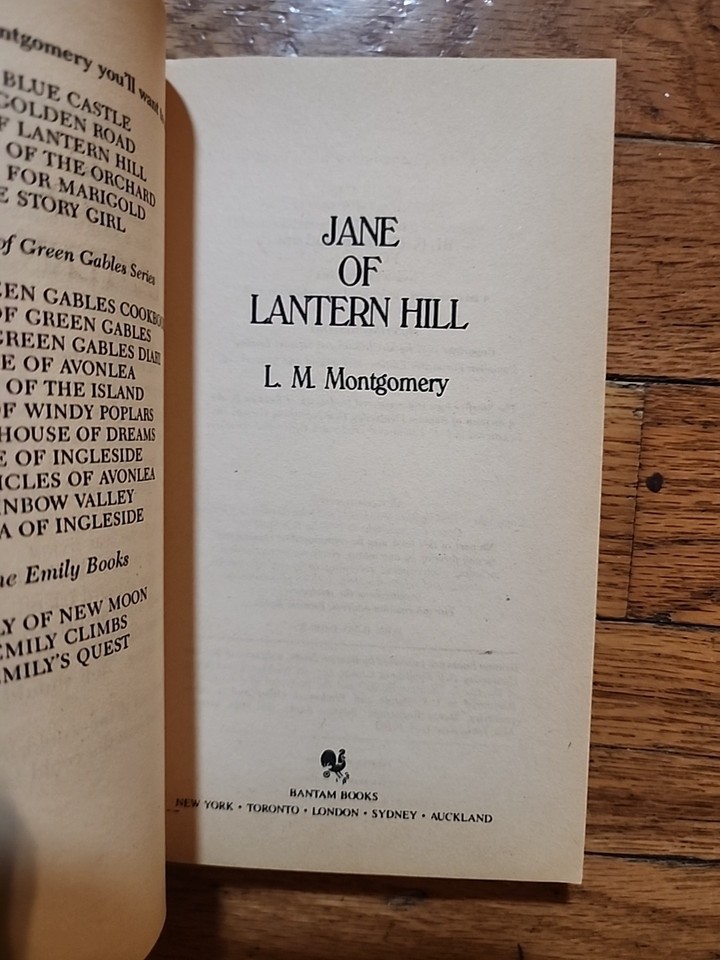 Jane of Lantern Hill by L. M. Montgomery - paperback ©1989 ...