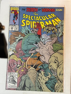 The Spectacular Spider-Man Comic Book #195 Marvel 1992 | Combined ...
