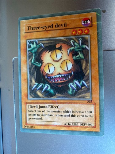 KONAMI=YU-GI-OH THREE-EYED-DEVIL 1 EDITION VERY SCARCE PRE OWNED | eBay