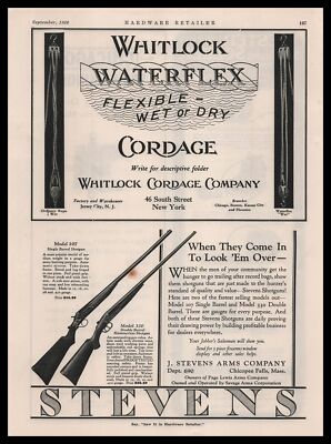 1926 J. Sevens Arms Co. Shotguns Chicopee Falls Massachusetts Vintage ...