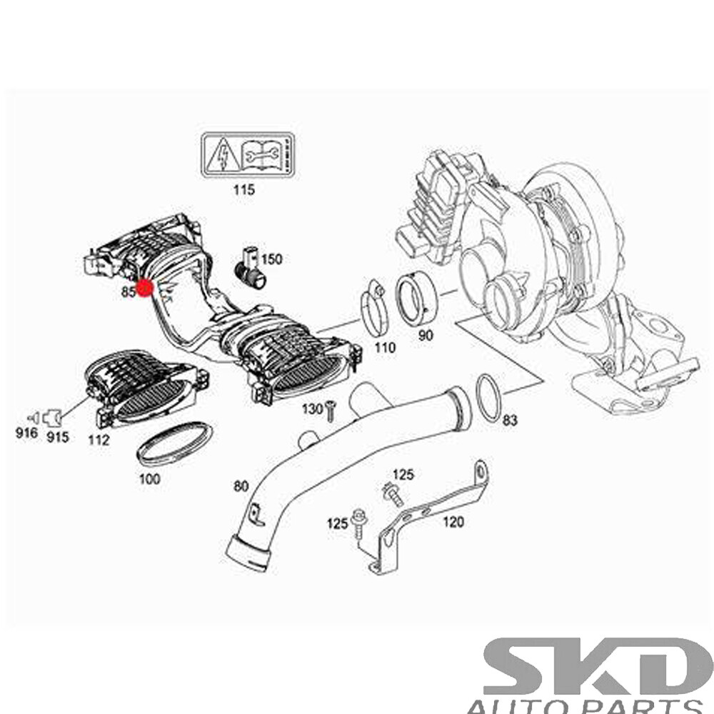 Ansaugbrücke Luftansaug Mit Luftmassen Für Mercedes-Benz W212 S204 W164 ...