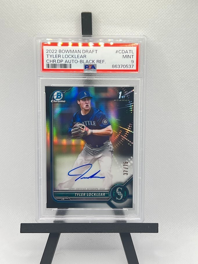 Tyler Locklear 2022 Bowman Draft 1st Auto Black /75 Seattle Mariners ...