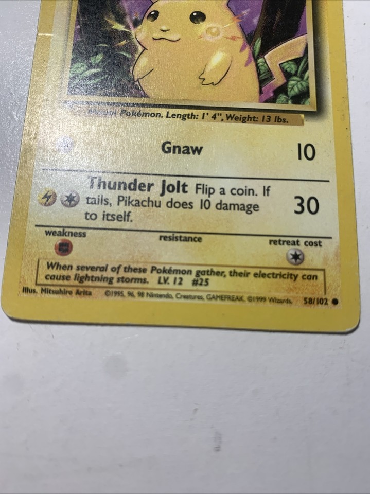 ULTRA RARE Original Pokemon Pikachu Card 1995-1999, MINT CONDITION | eBay