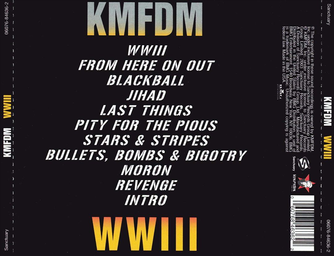 KMFDM WWIII NEW CD 60768463622 | eBay