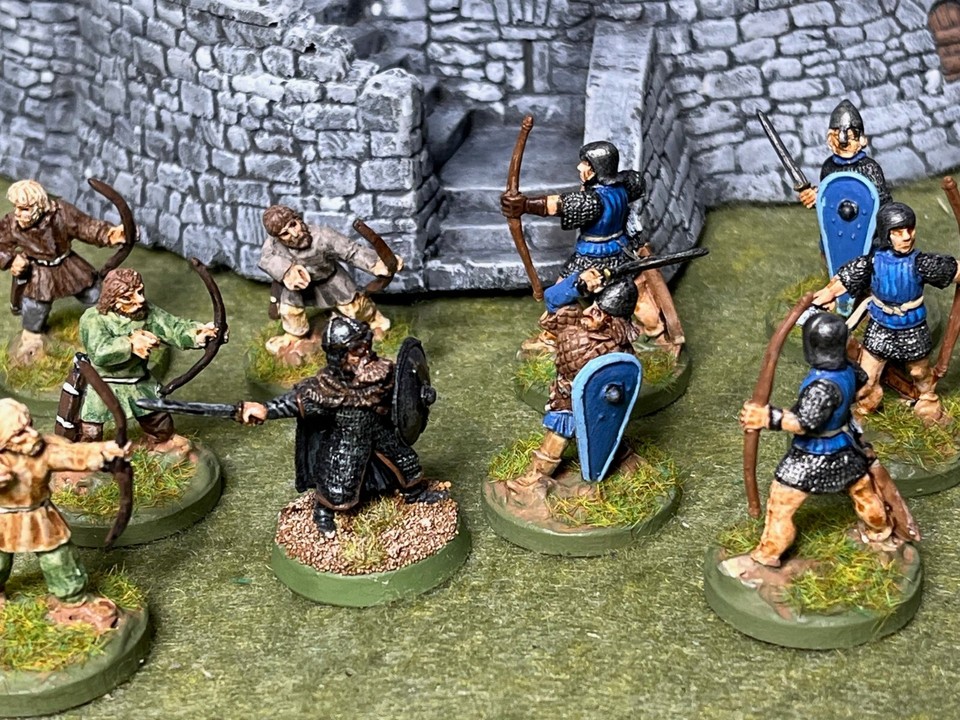 25MM Medieval Knights Normans Norsemen Castle Tower painted and based ...