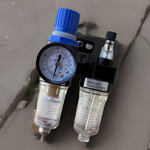 1/4" Air Compressor Oil Water Separator Regulator Moisture Trap In Line ...