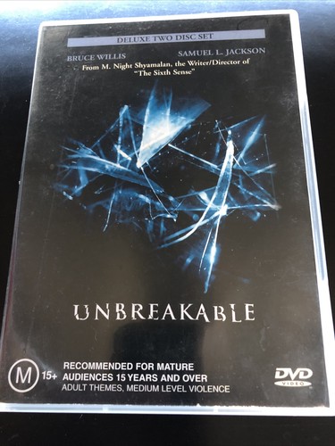UNBREAKABLE DVD DELUXE TWO DISC SET REGION 4 BRUCE WILLIS, SAMUEL L ...