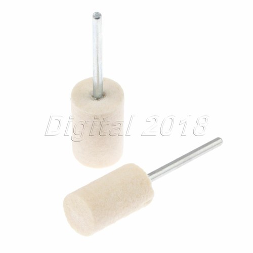 12X Cylindrical Wool Polishing Grinding Head Shank Buffing Carving ...