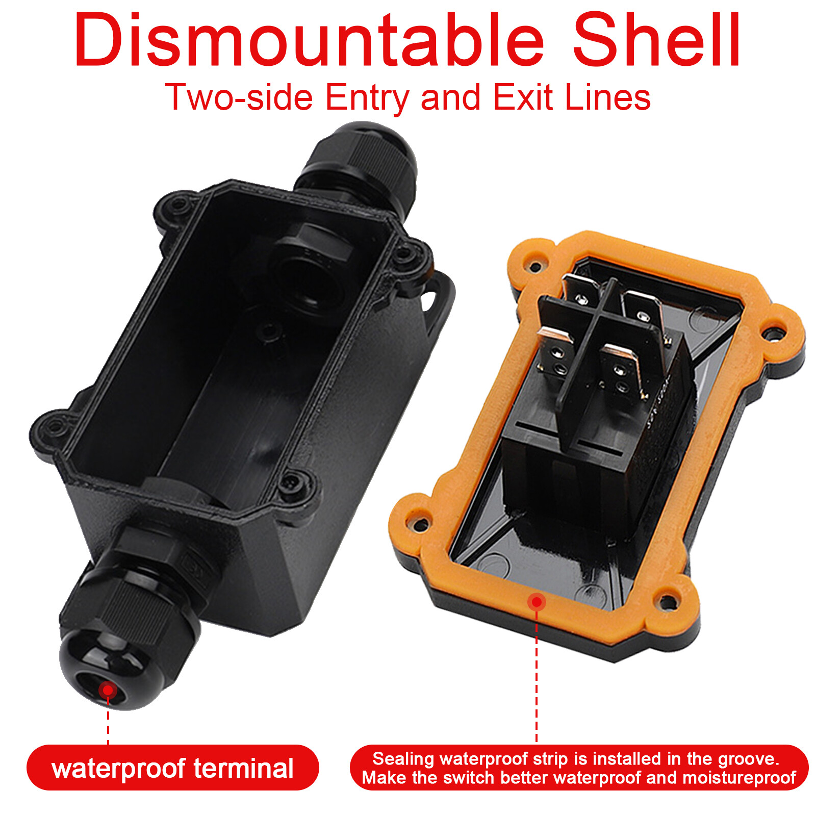 Waterproof Inline Switch 12V DC 20A / 220V DC 30A High Current ...