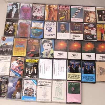 Lot of 38 Cassette Tapes Country Gospel Soft Rock Statler Bro Gibson ...