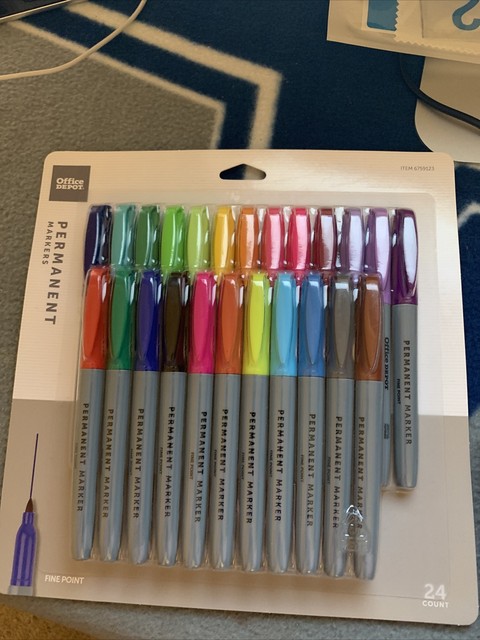 Office DEPOT Permanent Markers Fine Point 24 Count Colors Item 6759123 ...