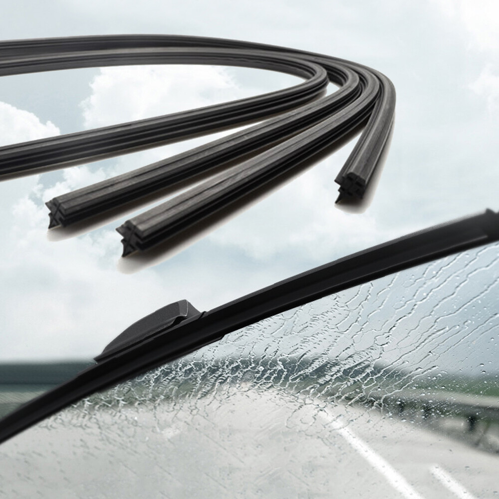 2pcs 26'' 6mm Universal Car Bus Silicone Frameless Windshield Wiper ...