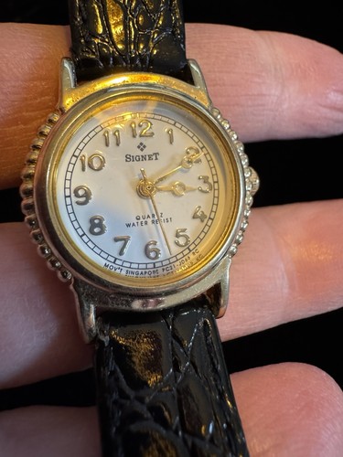 Signet Quartz Water Resistant Gold Tone Watch Speidel Band - Untested ...