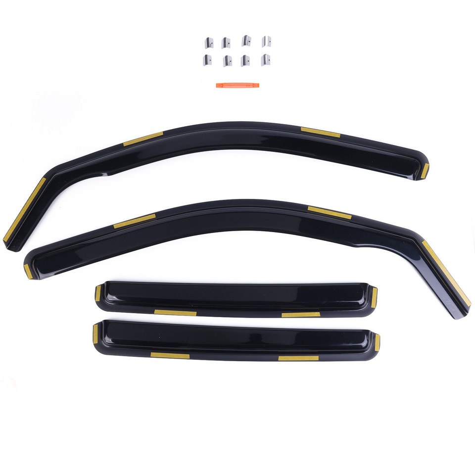 4-Pack Wind Rain Guards for 2022-2025 Ford Maverick Black Vent Window ...