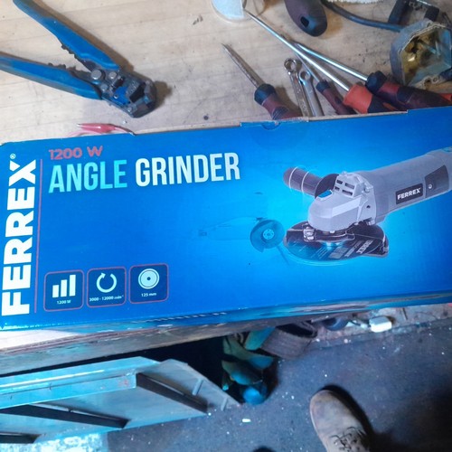 Ferrex 1200W Corded Angle Grinder 125mm Cut Stone Metal Tiles Concrete ...