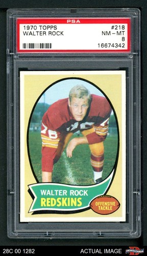 1970 Topps #218 Walter Rock Redskins Maryland PSA 8 - NM/MT | eBay