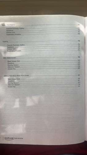 Kaplan Bar MBE Multiple-Choice Practice Questions and Explanations ...