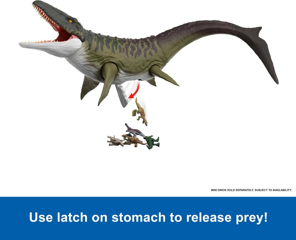 Mattel Jurassic World Rebirth Super Colossal Mosasaurus Action Figure ...
