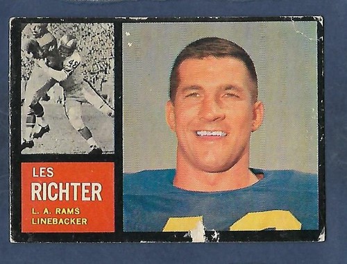 1962 Topps Les Richter Los Angeles Rams #86 Football Card | eBay