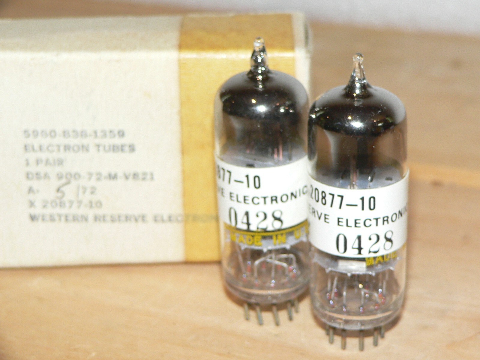 2 NIB Sylvania 12BY7A Tubes (USA-Selected Pair Western Reserve Elect ...