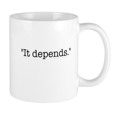 11oz mug It depends - Printed Ceramic Coffee Tea Cup Gift | eBay