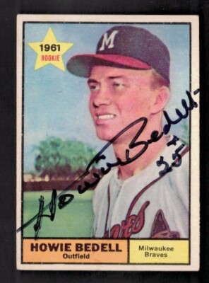 1961 Topps Howie Bedell Rookie Card #353 Autograph Signed Braves | eBay