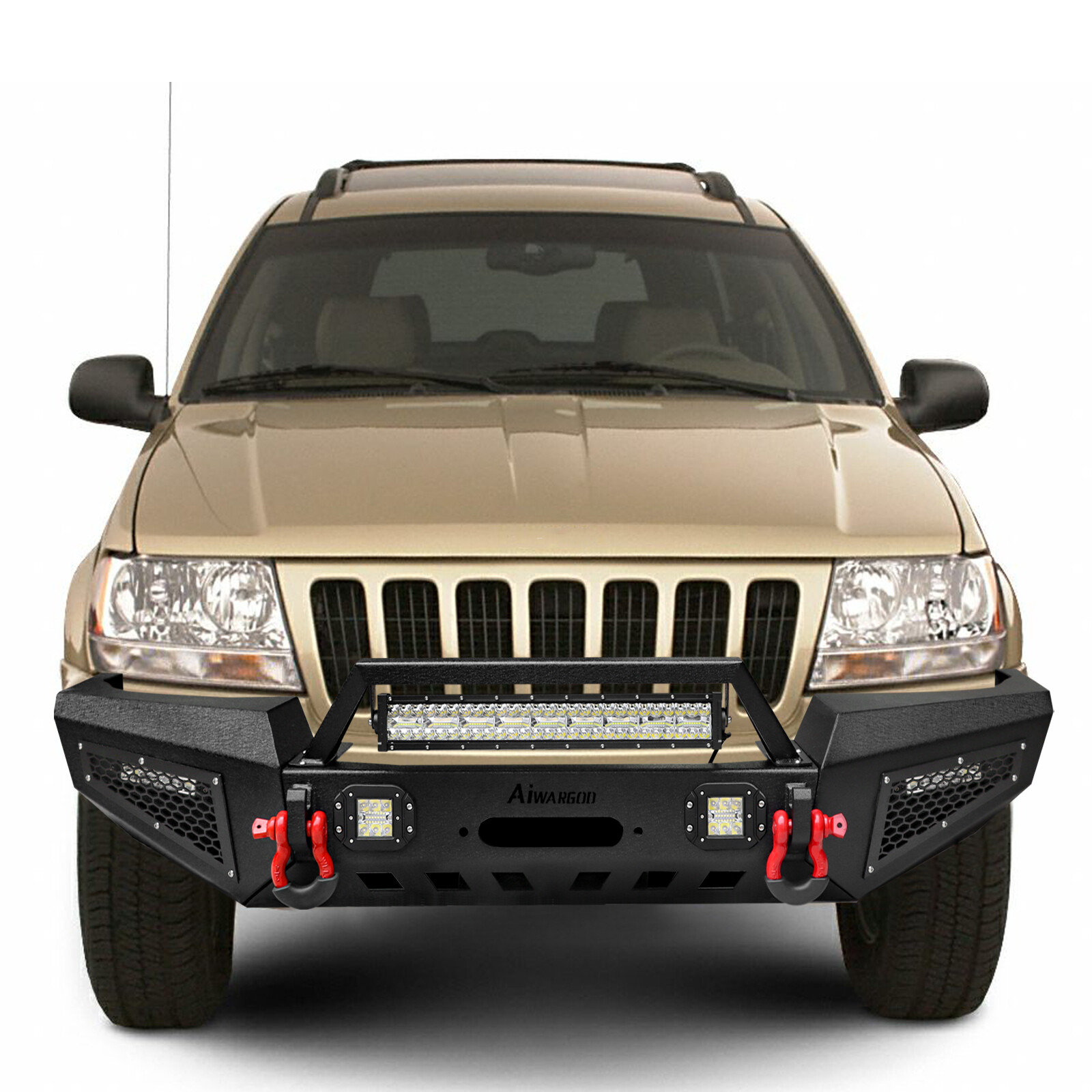 Front Bumper for 1999-2004 Jeep 2nd Gen Grand Cherokee WJ LED Lights ...