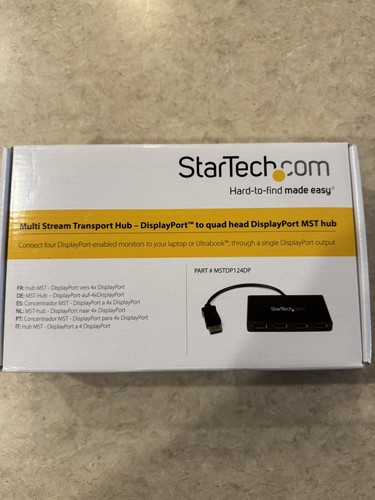 StarTech Multi Stream Transport Hub - DisplayPort to Quad head ...