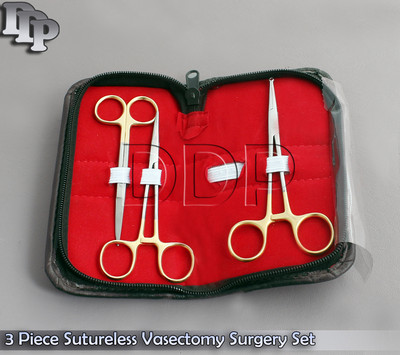 3 Piece Sutureless Vasectomy Surgery Set, Surgical Instruments, SR-501 ...