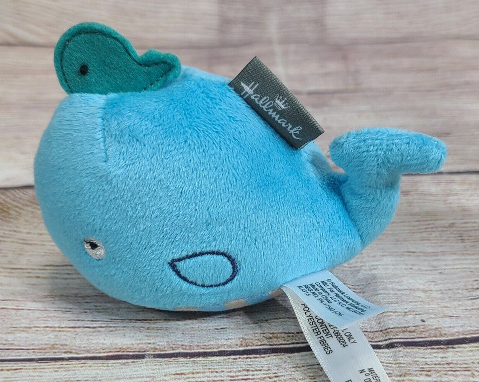 Hallmark Tiny Little Pal Plush Whale Stuffed Animal Toy Blue Gray ...
