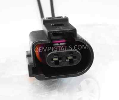 VW Audi Porsche Wiring Harness Plug Connector 2 Wire Pigtail OEM ...