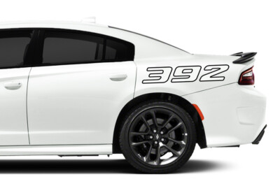 Custom Outline 392 Quarter Panel Vinyl Decals- Fits Dodge Charger 392 ...